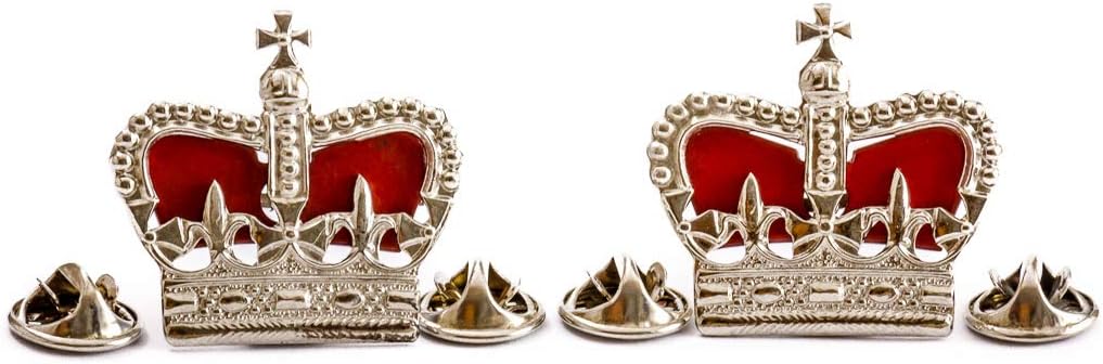 Police Superintendent Metal Crown Pips Pin Epaulette : Amazon.co.uk ...
