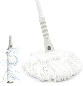 TRENNCHI Self Wringing Mop for Floor Cleaning with 2 Reusable Heads ...