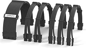 Sirlyr PSU Cable Extension,One Way Bend Design PC Cables Extensions ...