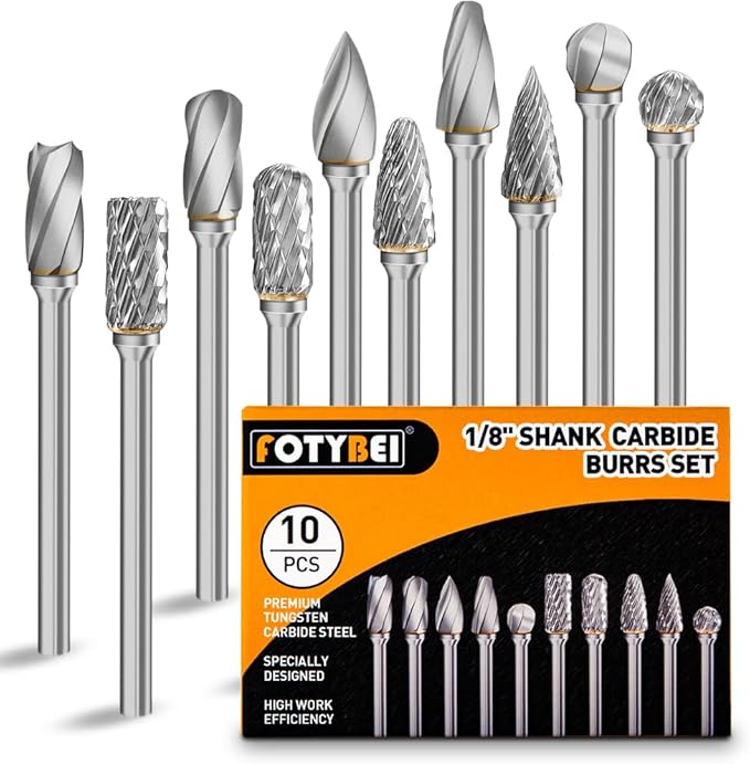 FOTYBEI Carbide Die Grinder Bits for Dremel Rotary Tool Accessories, 1/ ...