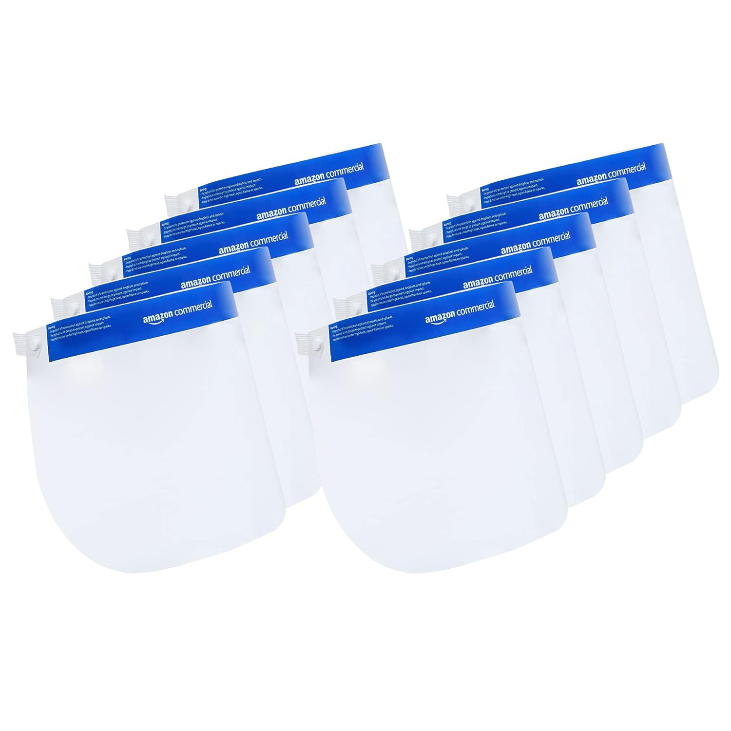 AmazonCommercial Transparent Safety Face Shield, Full Protection Cap ...