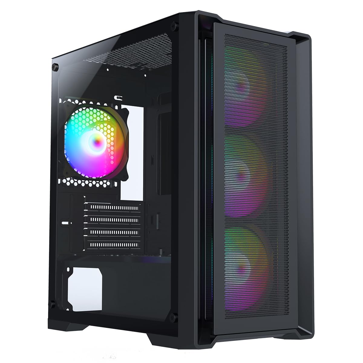 CiT Vento Micro-ATX PC Gaming Case M/ATX with Mesh Front Panel ...