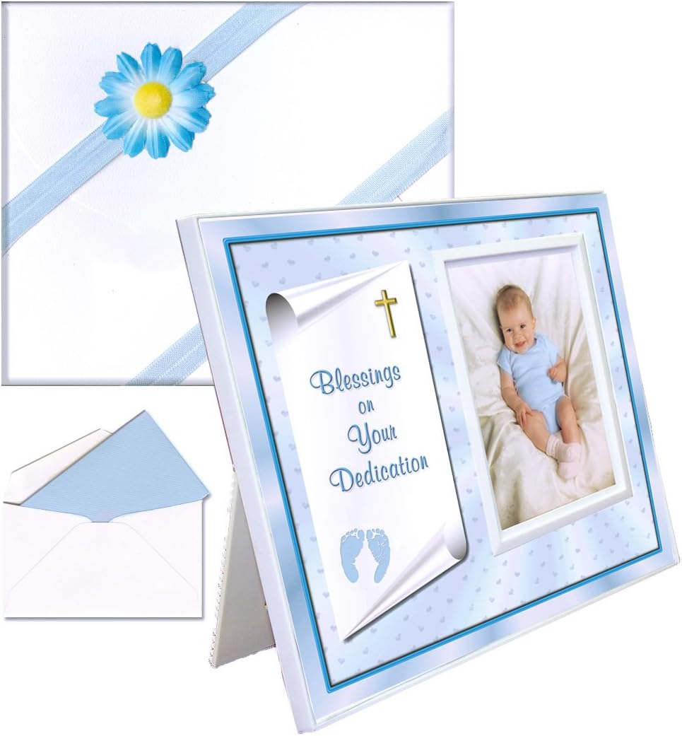 Amazon.com: Baby Blessing Dedication Picture Frame Gift"Blessings on ...
