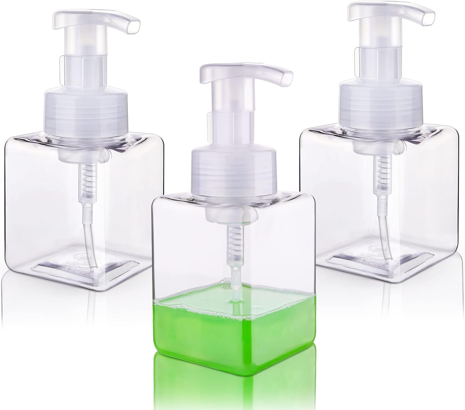 Amazon.com: Hethyo Foaming Soap Dispenser 3 Pcs 250ml/8.5oz Square ...