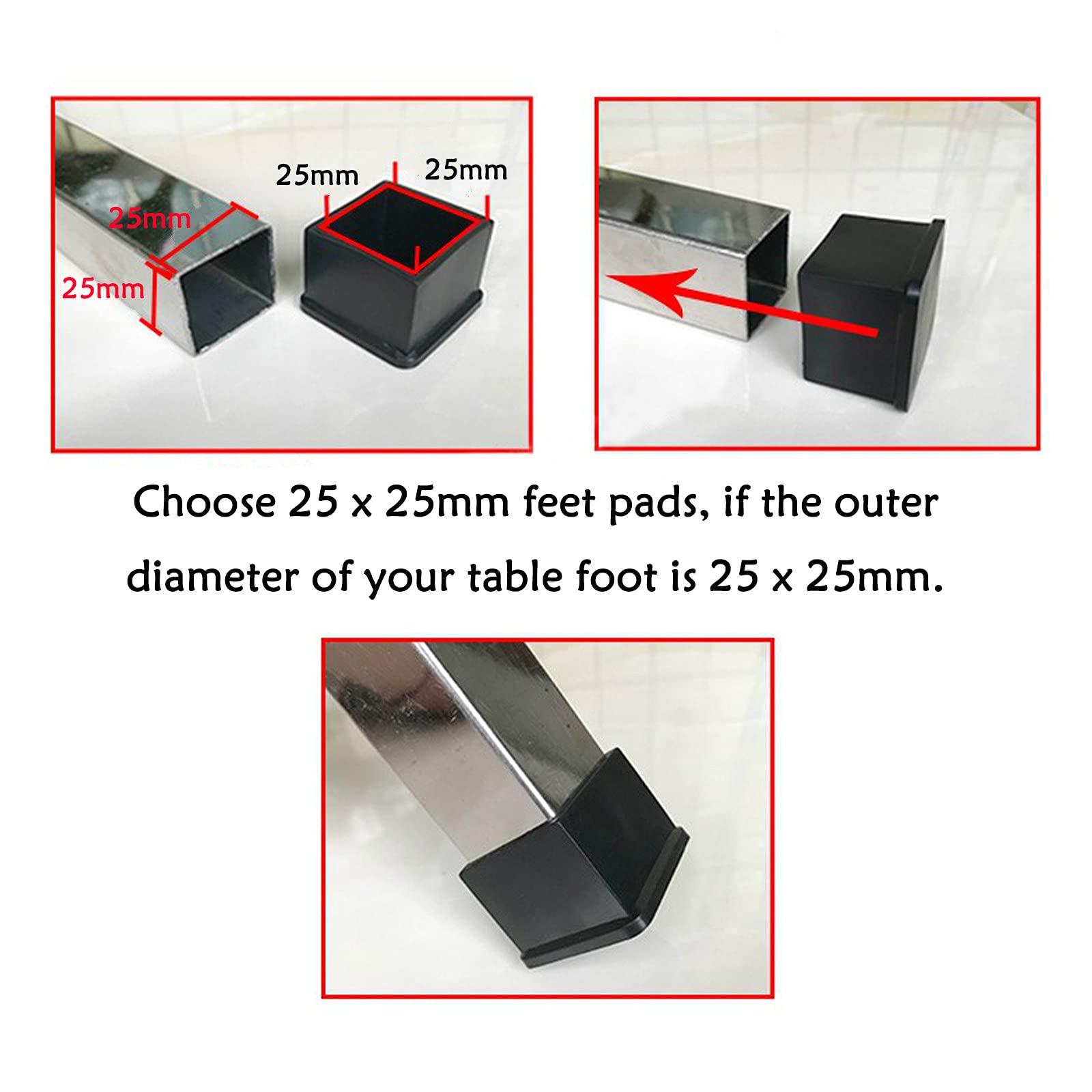 Snapklik.com : Antrader 1 Inch X 1 Inch Square PVC Covers Furniture ...