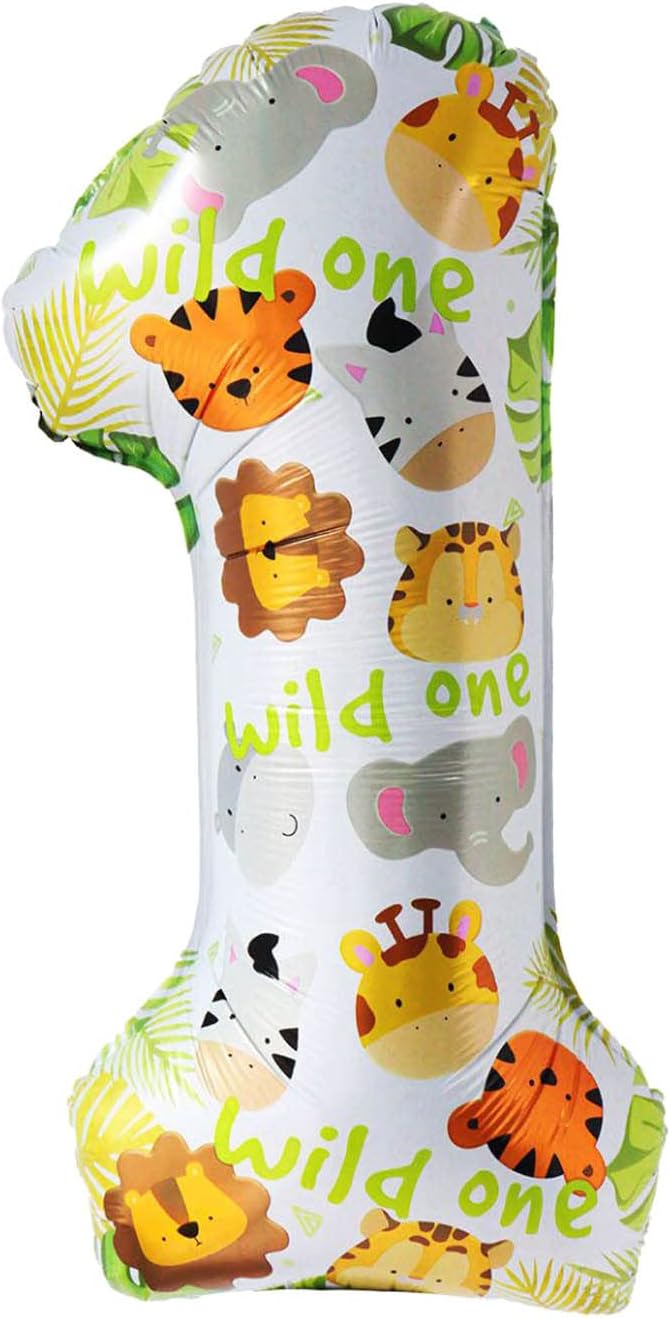 Amazon.com: Wild One Balloon for Wild One Birthday Decor Safari Animal ...