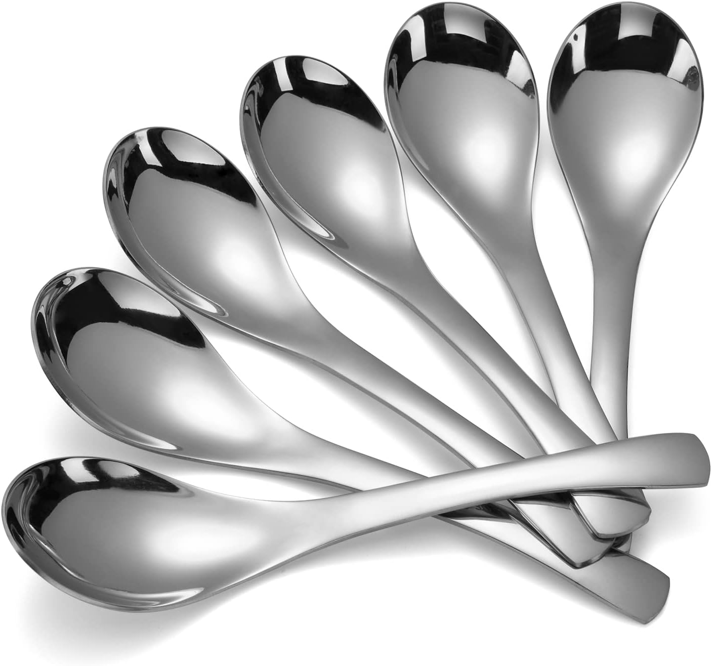 Amazon.com: HIWARE Thick Heavy-weight Soup Spoons, High Grade Stainless ...