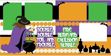 Amazon.com: "Double Double Toil and Trouble - Halloween" Scrapbook Page Kit