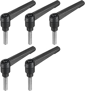 Amazon.com: uxcell 5pcs Adjustable Clamping Lever Handle M6 x 25mm ...