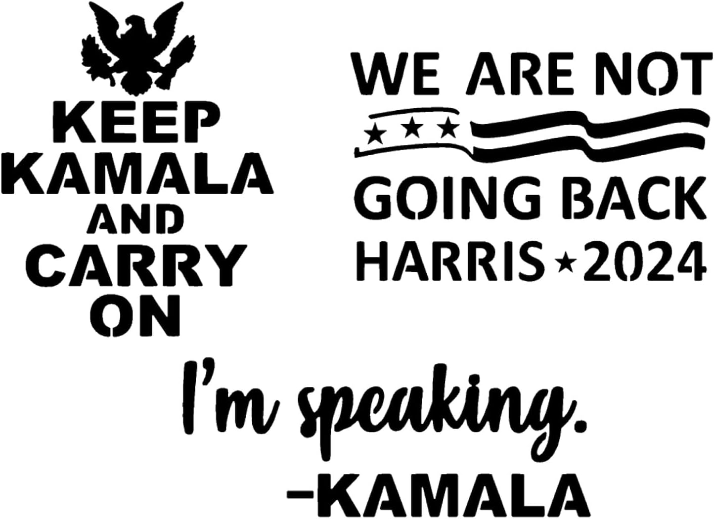 Amazon.com - Kamala Harris Decal 3 Pack: Keep Kamala and Carry On ...