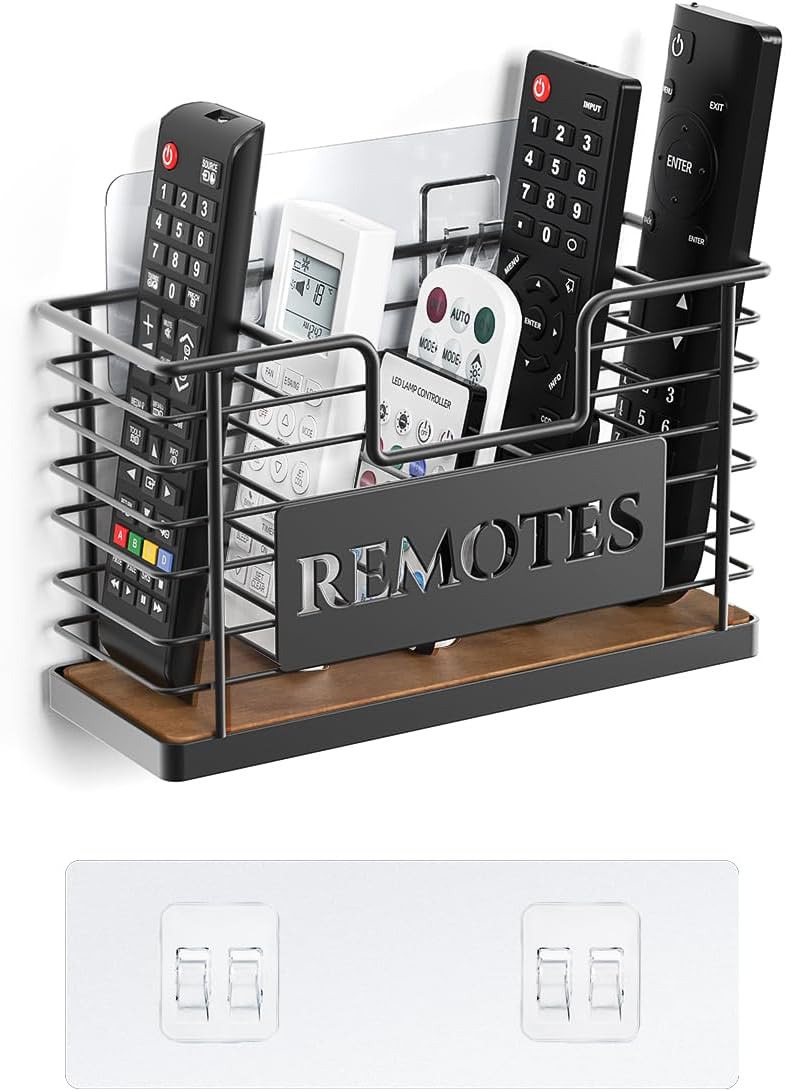 Amazon.com: GIGIFTREE Remote Control Holder, 5-Slot TV Remote Holder ...
