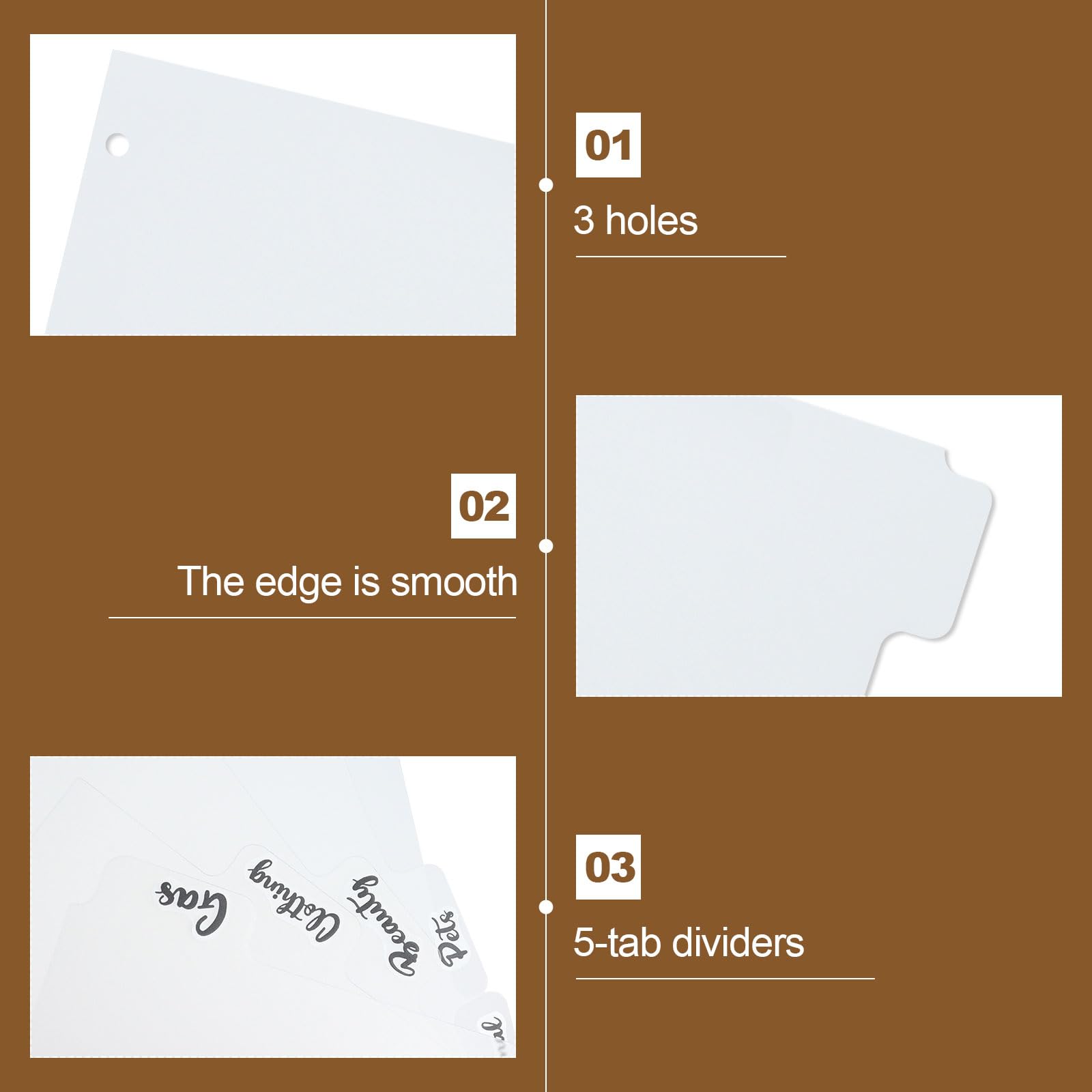 Snapklik.com : Clear Plastic Dividers For 3 Ring Binders