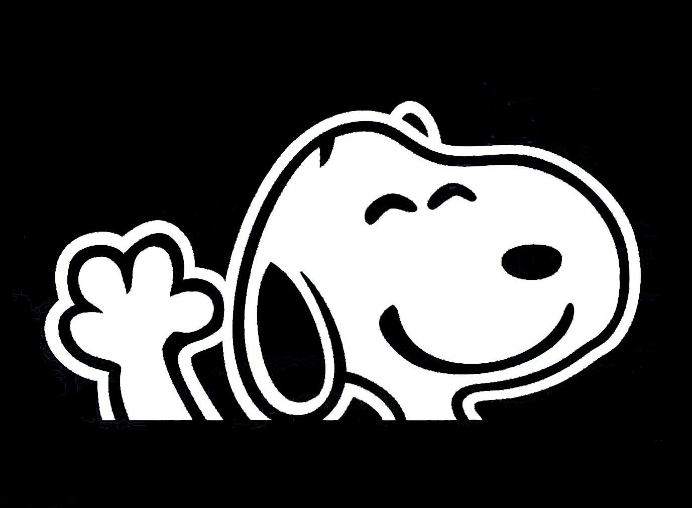 CCI Creative Concept Ideas Snoopy Waving Hi Car Window Vinyl Decal ...