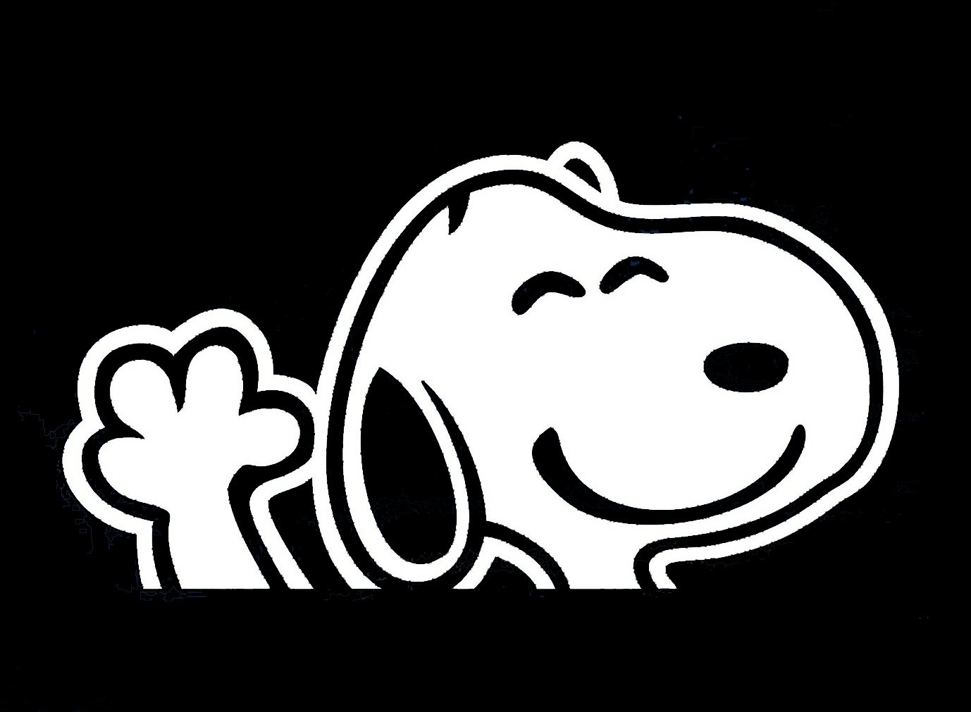Snoopy Waving Hi Car Window Vinyl Decal Sticker | 6 X 3.2 In CCI198 ...