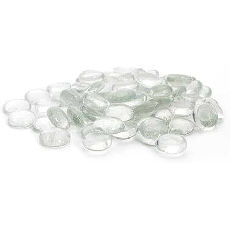 Amazon.com: Flat Glass Marbles for Vases - 5 LB Frosted White-Blue ...