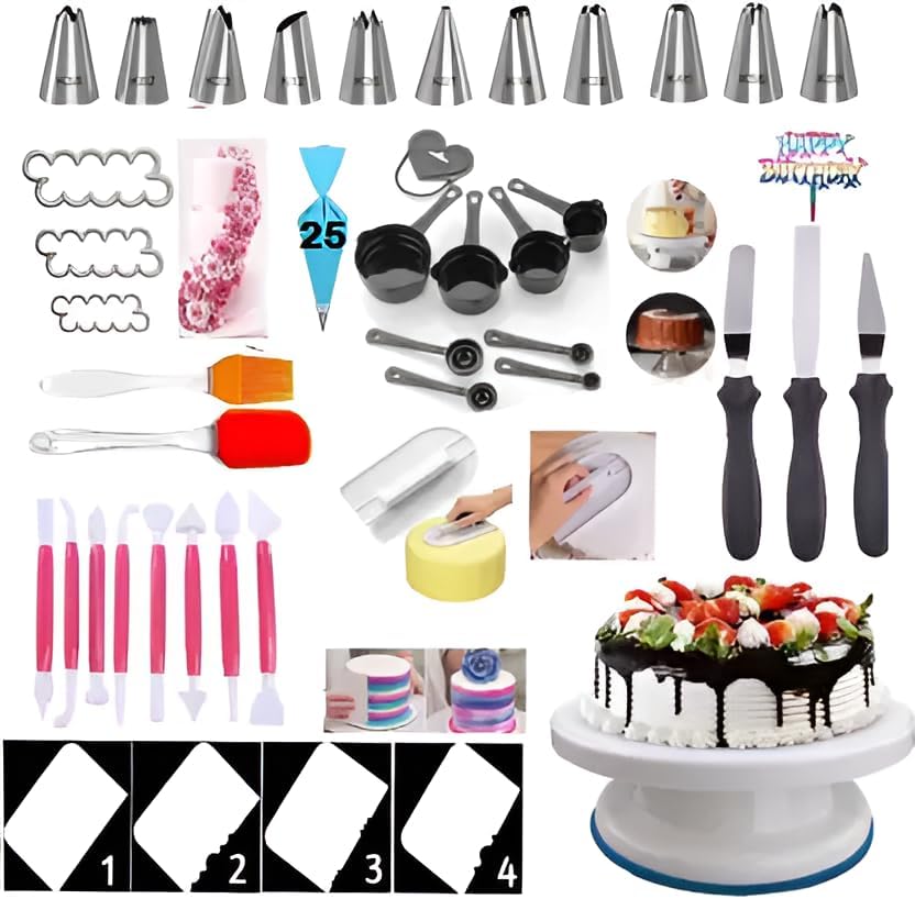 Buy C&G INDIA Cake Making Revolving Turn Table 12 Piece Cake Decorating ...