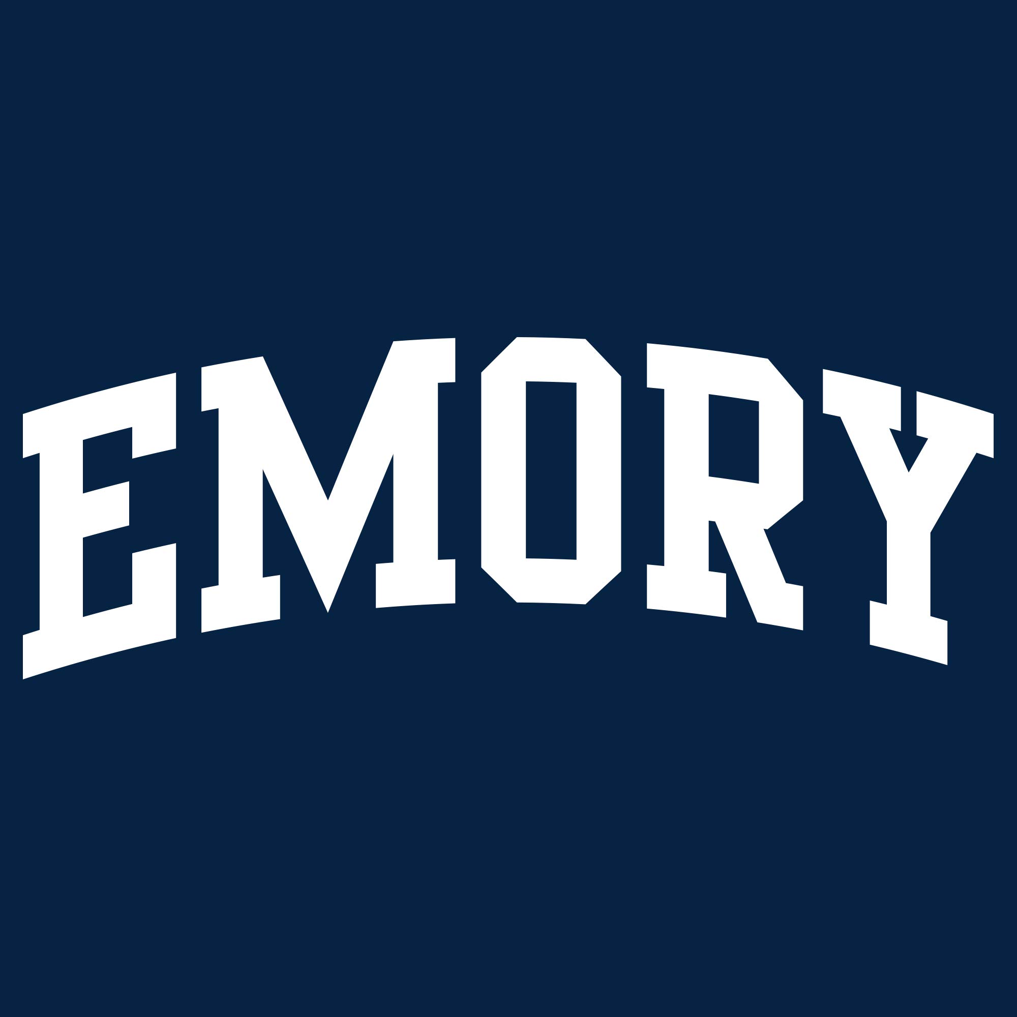 Snapklik.com : AS03 - Emory Eagles Arch Logo T-Shirt - Small - Navy