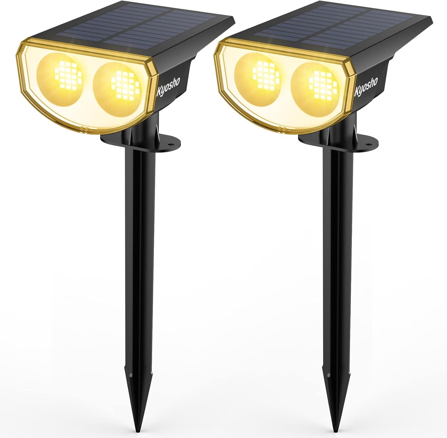 Kyosho Solar Spot Lights Outdoor Warm White, 38 LEDs Solar Landscape ...