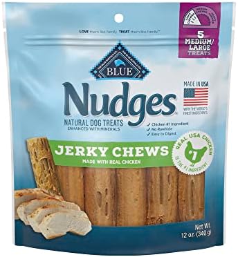 Amazon.com: Blue Buffalo Nudges Jerky Chews - Golosinas naturales para ...