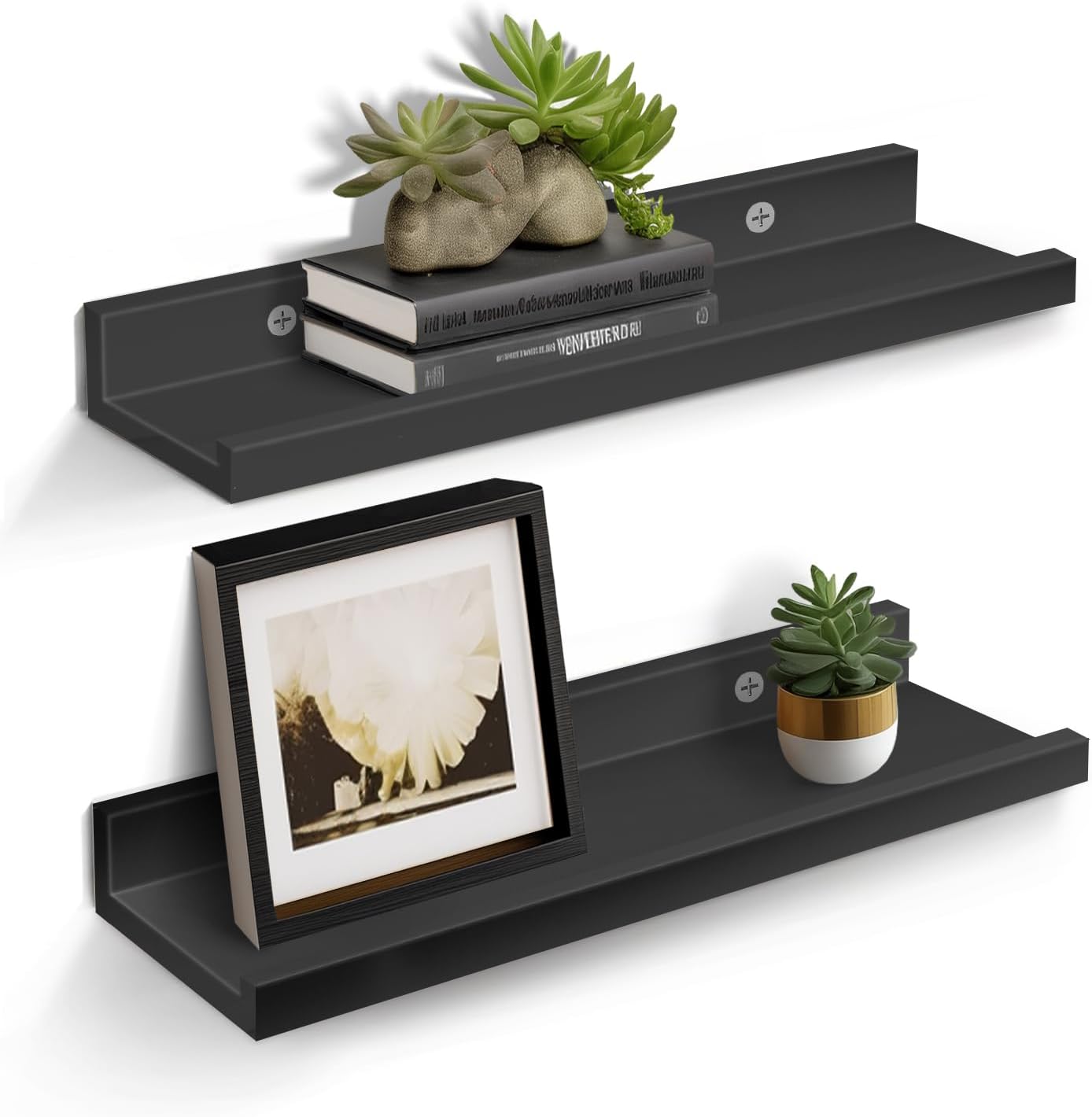 Amazon.com: Greenbrier Black Floating Shelf, 8.625 inches x 4 inches x ...