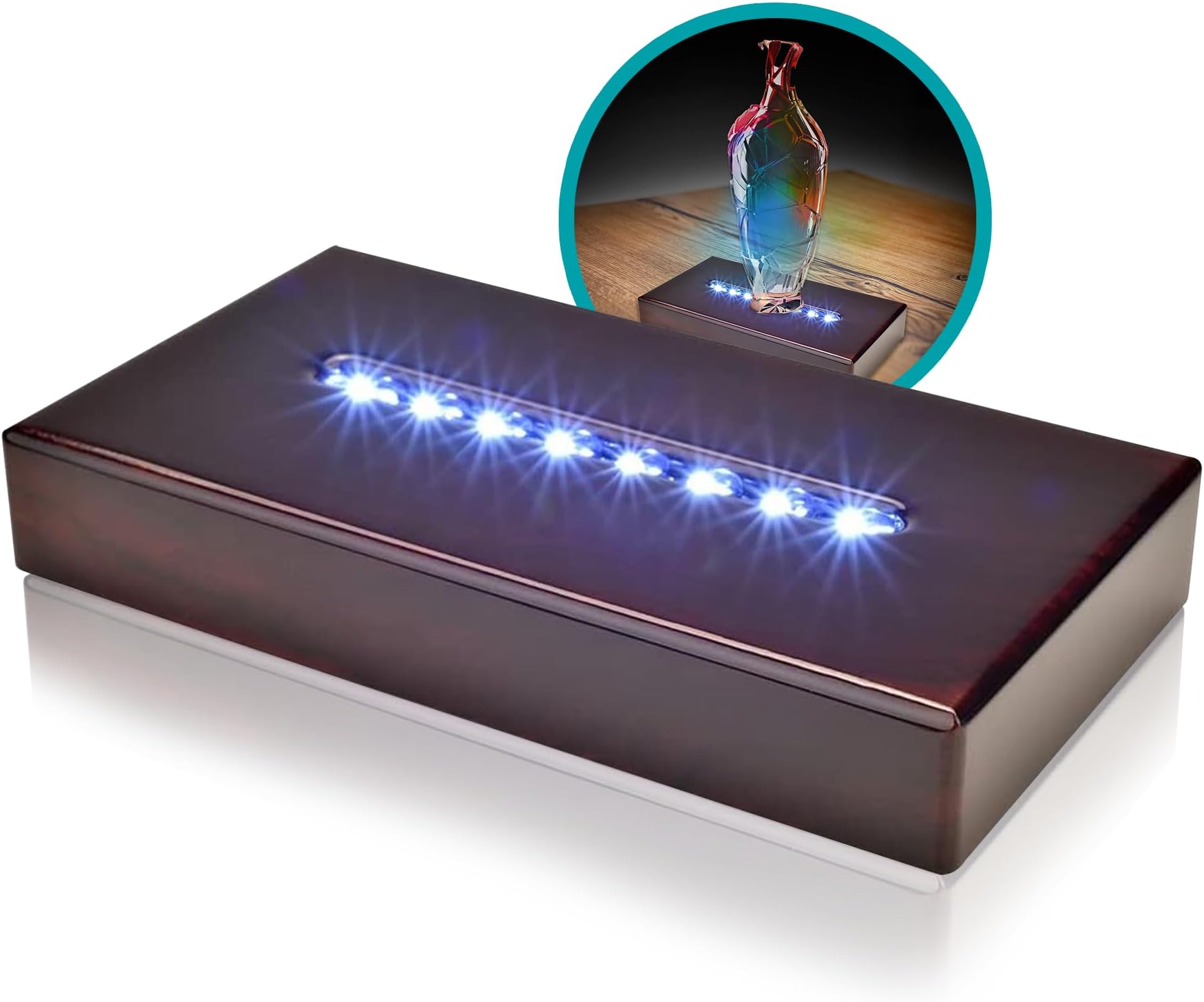 Amazon.com: OnFireGuy Lighted Display Box Riser for Glass, Minerals ...