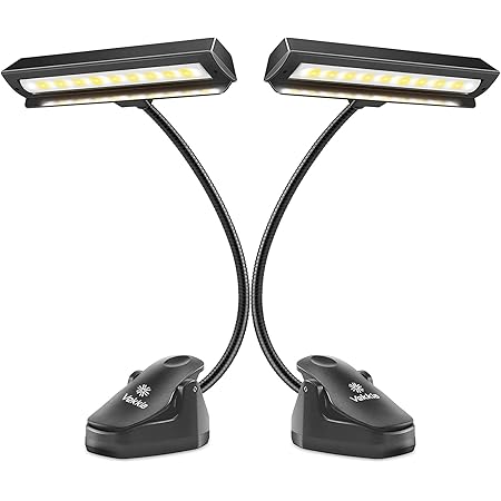 Amazon.com: Vekkia 2 Pack Professional Super Bright LED Music Stand ...