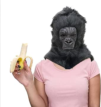 Amazon.com: Edlike Realistic Ape Gorilla Mask,Full Head Ape Mask,Funny ...
