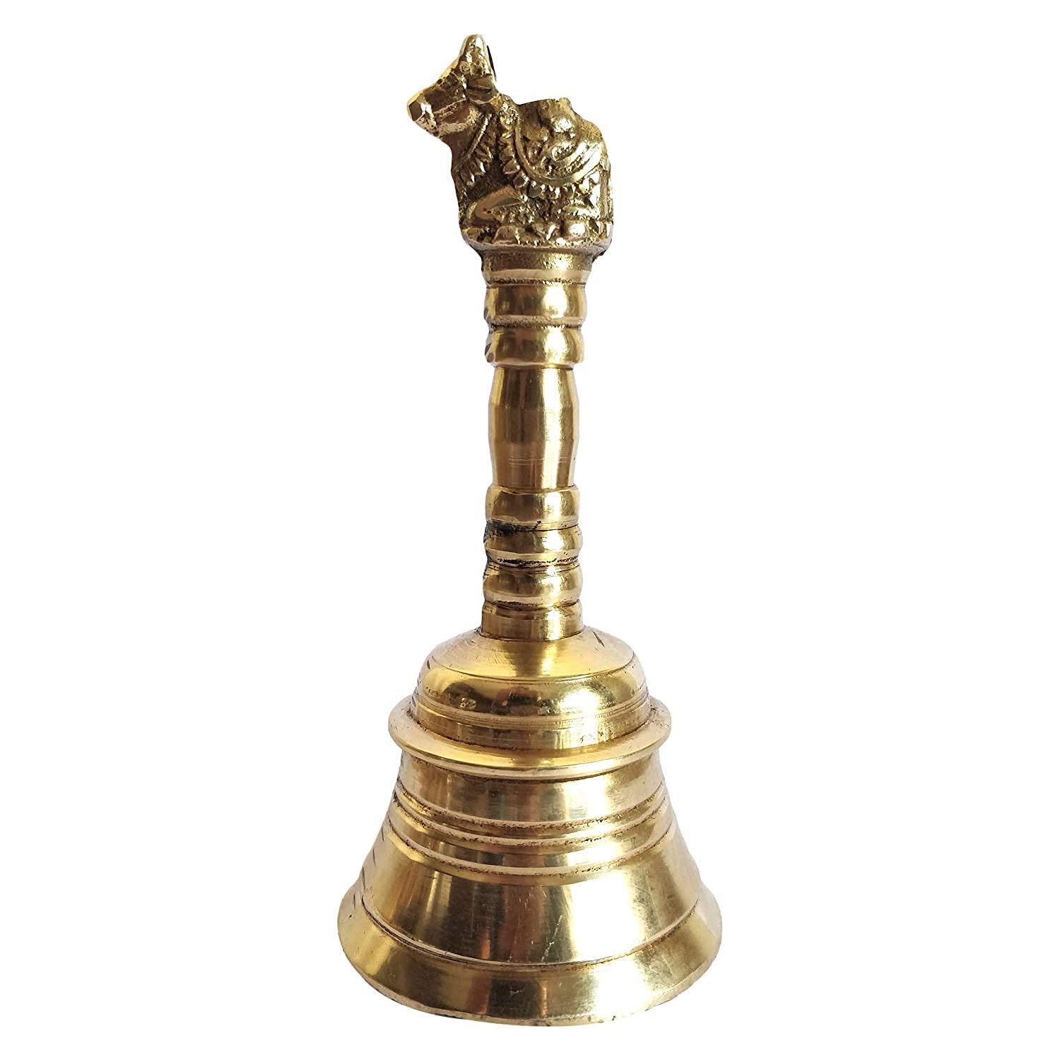 Buy Brass Puja Bell Sri Nandi Idol Sculpture Statue Design Handle On ...