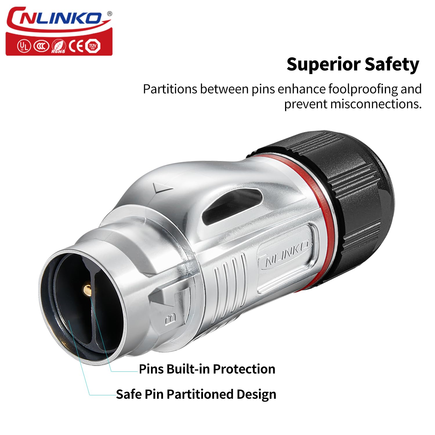 Snapklik.com : CNLINKO BD-24 2 PIN Industrial Waterproof Connectors ...