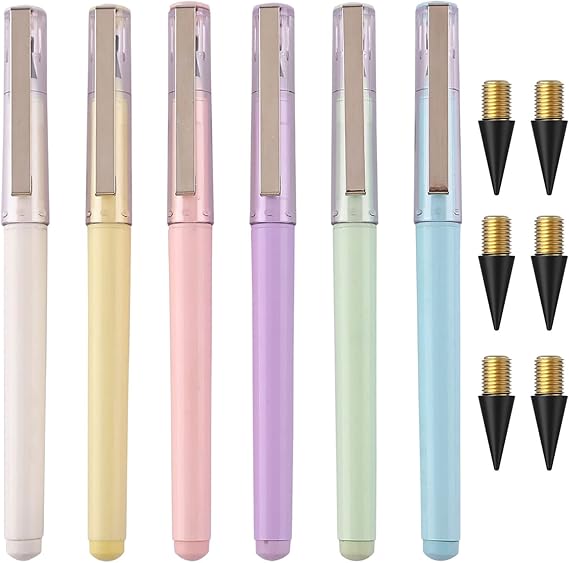 Viomis 6 Stück Ewiger Bleistift, nachhaltiger Bleistift ...