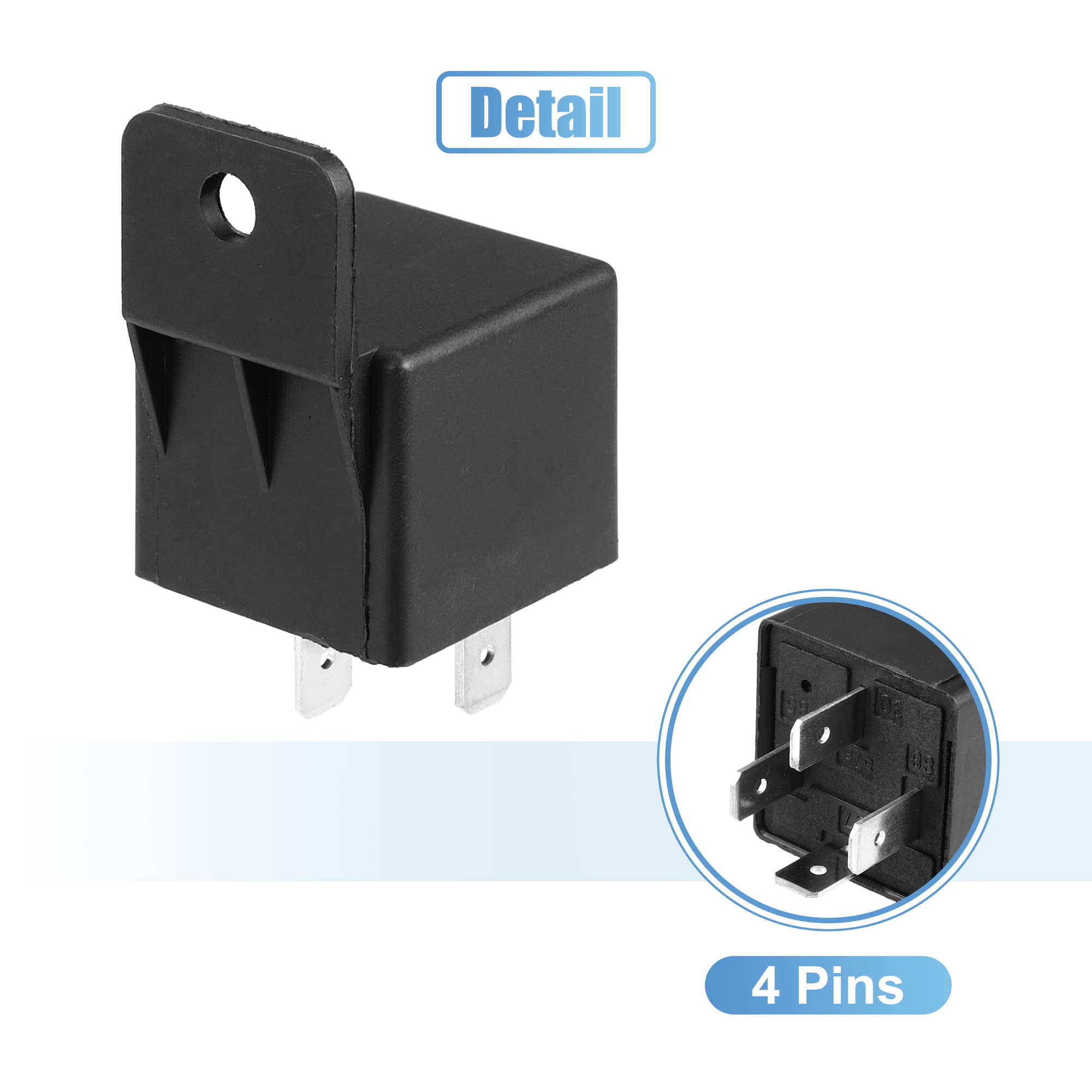 Snapklik.com : 10Pcs Car Relay 4 Pin 12V 40Amp SPST Model JD2912-1H ...