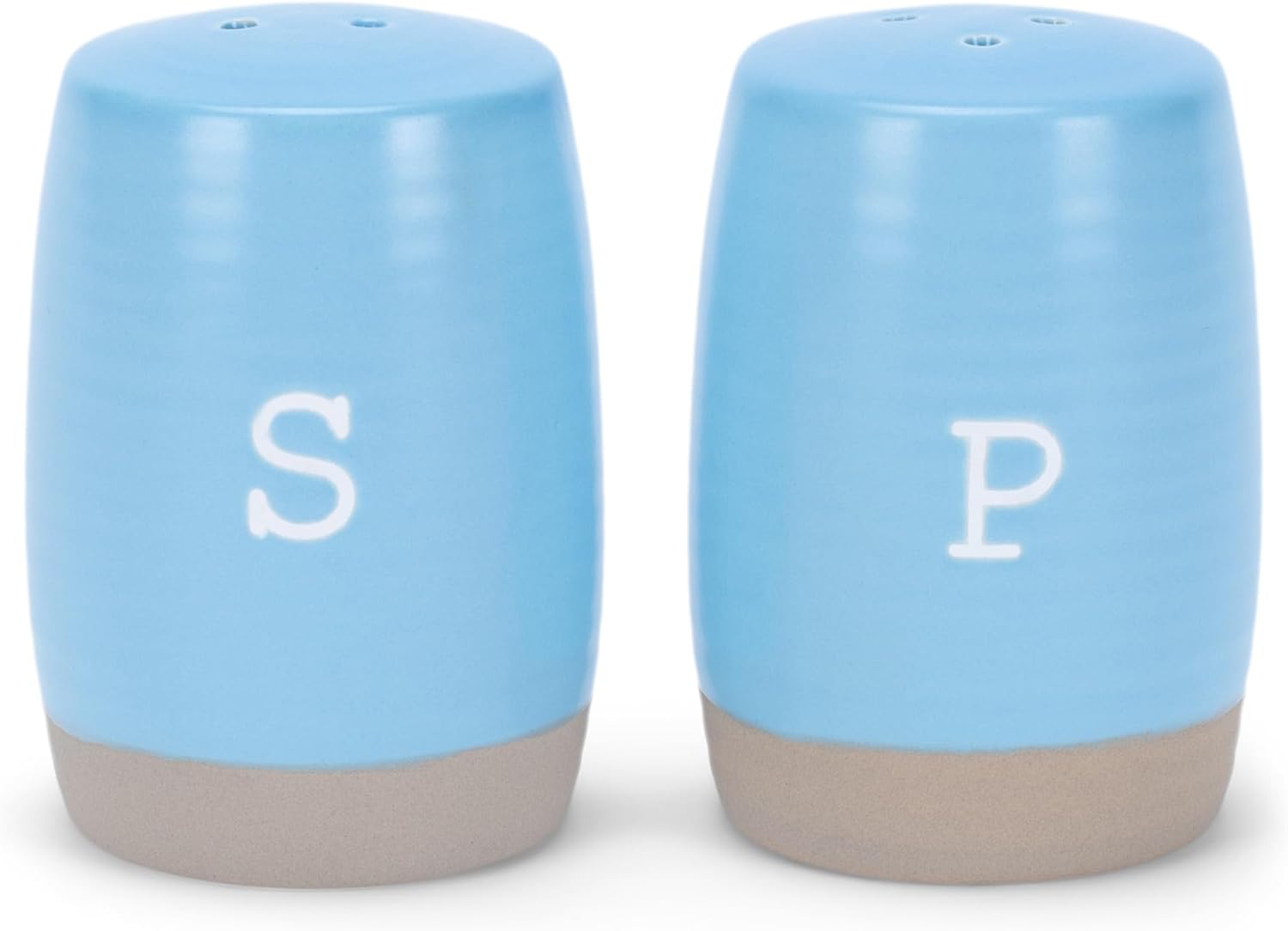 Amazon.com: Nat & Jules Raw Bottom Ice Blue 3 x 2 Ceramic Salt and ...