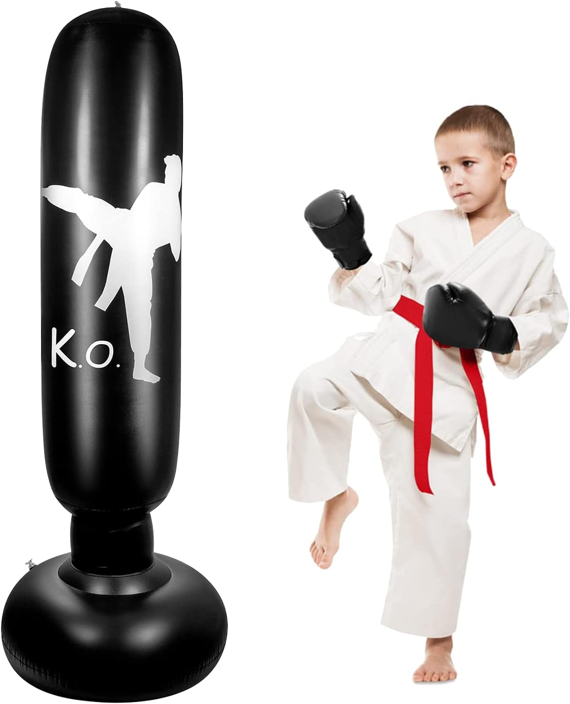 YAVOCOS Boxsack Kinder - 160cm Boxsack Stehend, Aufblasbare ...