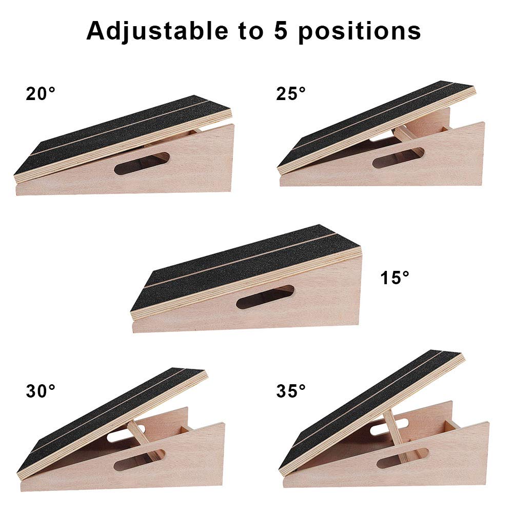 Snapklik.com : TOUCH-RICH Professional Wooden Slant Board, Adjustable ...