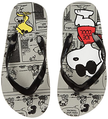 Disney Peanuts Snoopy Flip Flop (Little Kid), Grey, 12 M US Little Kid ...