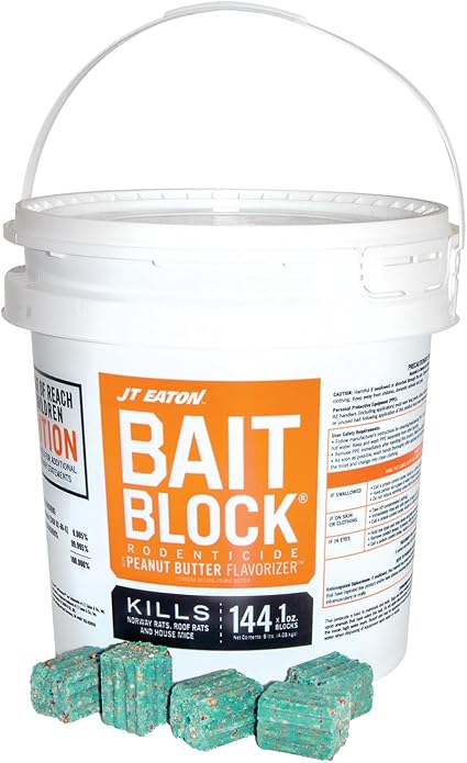 Amazon.com : Bait Block Peanut Butter Flavor Rodenticide – 9 lb. Pail ...