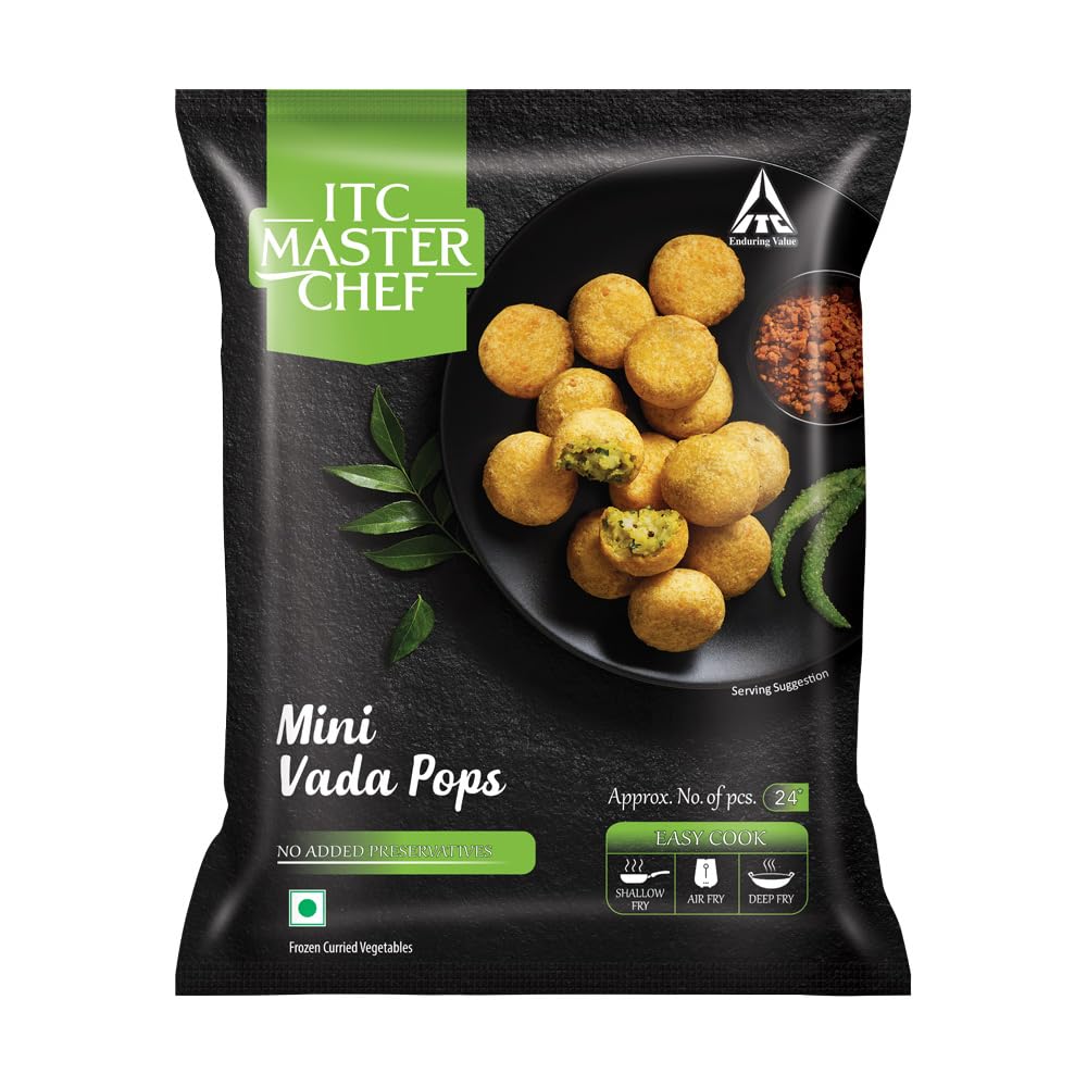 Buy ITC MASTER CHEF Mini Vada Pops, Veg Frozen Snack, Ready to Cook ...