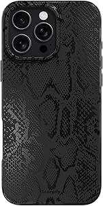 Amazon.com: SCORPIFY for iPhone 16 Pro Max Case [Compatible with MagSafe] with Matte Black Snake ...