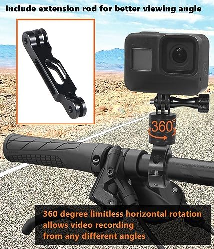 Support de caméra rotatif à 360 degrés pour Gopro, support de guidon de ...