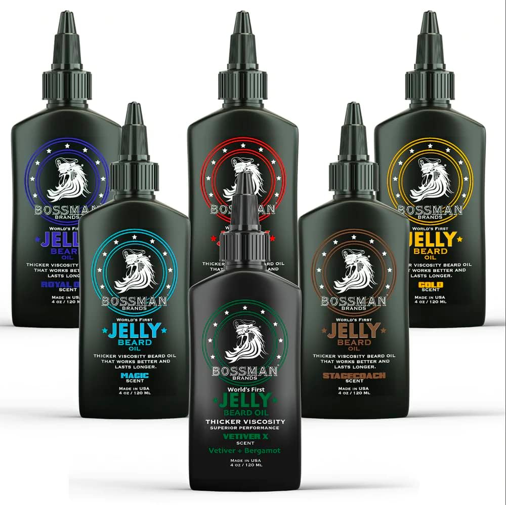 Amazon.com : Bossman Jelly Beard Oil Variety Pack - Beard Grooming Care ...