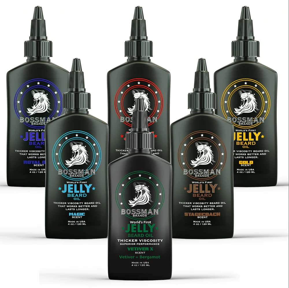Amazon.com : Bossman Jelly Beard Oil Variety Pack - Beard Grooming Care ...