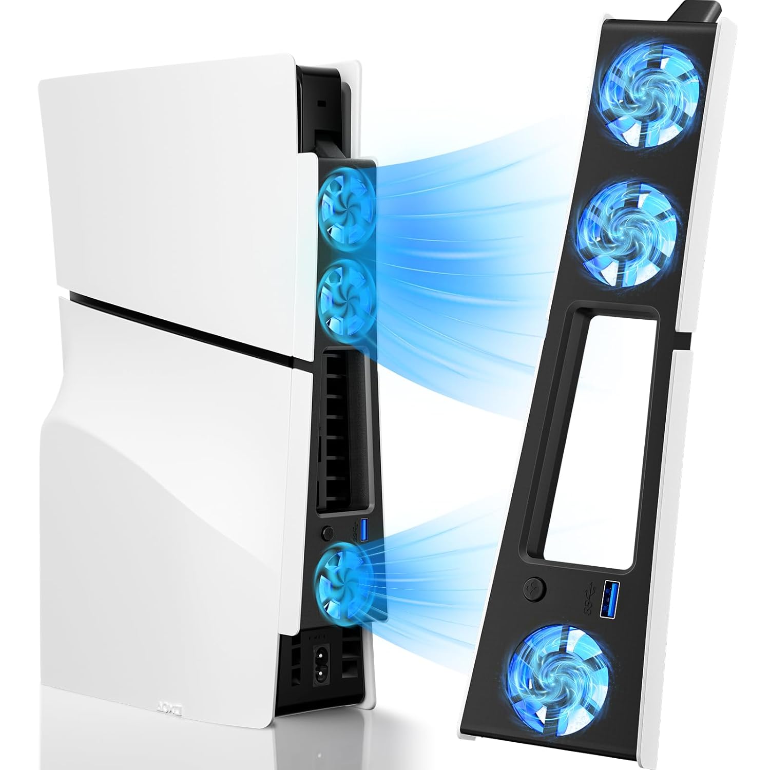 Amazon.com: Accessories for PS5 Slim Cooling with Led Light, Quiet for ...