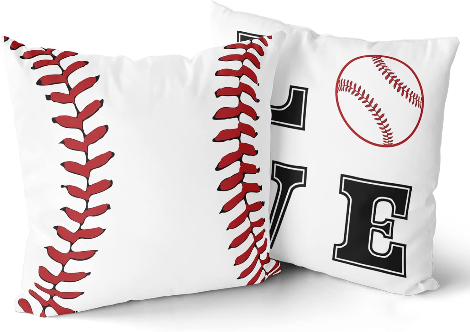 Amazon.com: Baseball Throw Pillow Cover - Set of 2 Ball Sport Themed ...