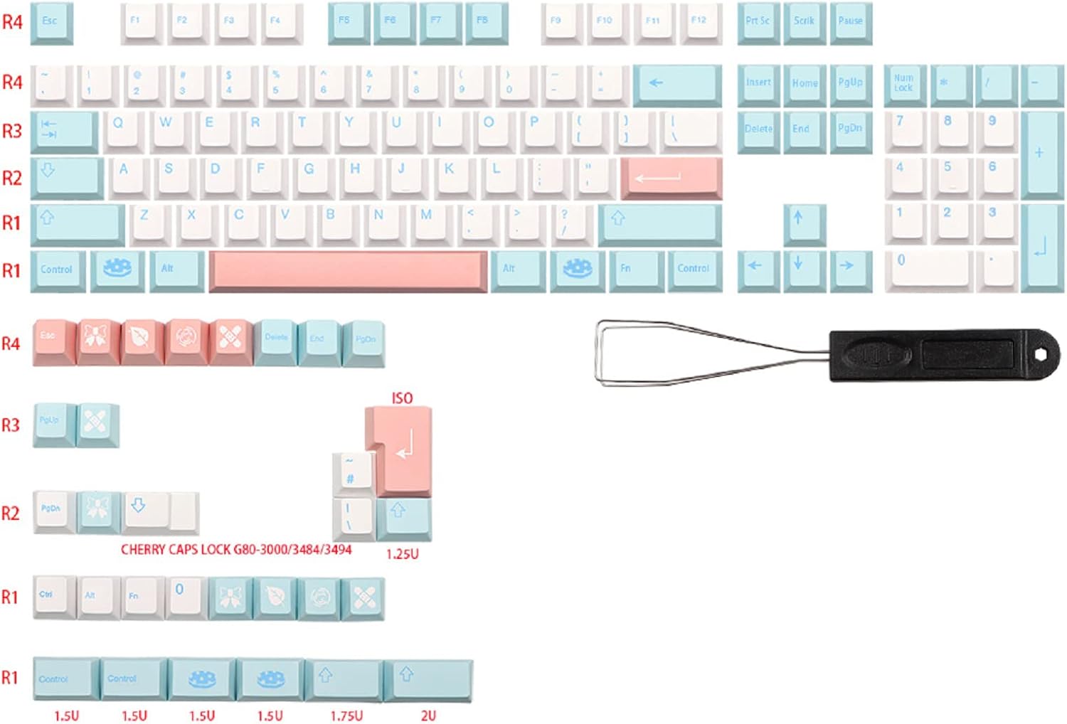 Amazon.com: MOLGRIA Noel GMK Keycaps, PBT Cherry Profile Dye ...