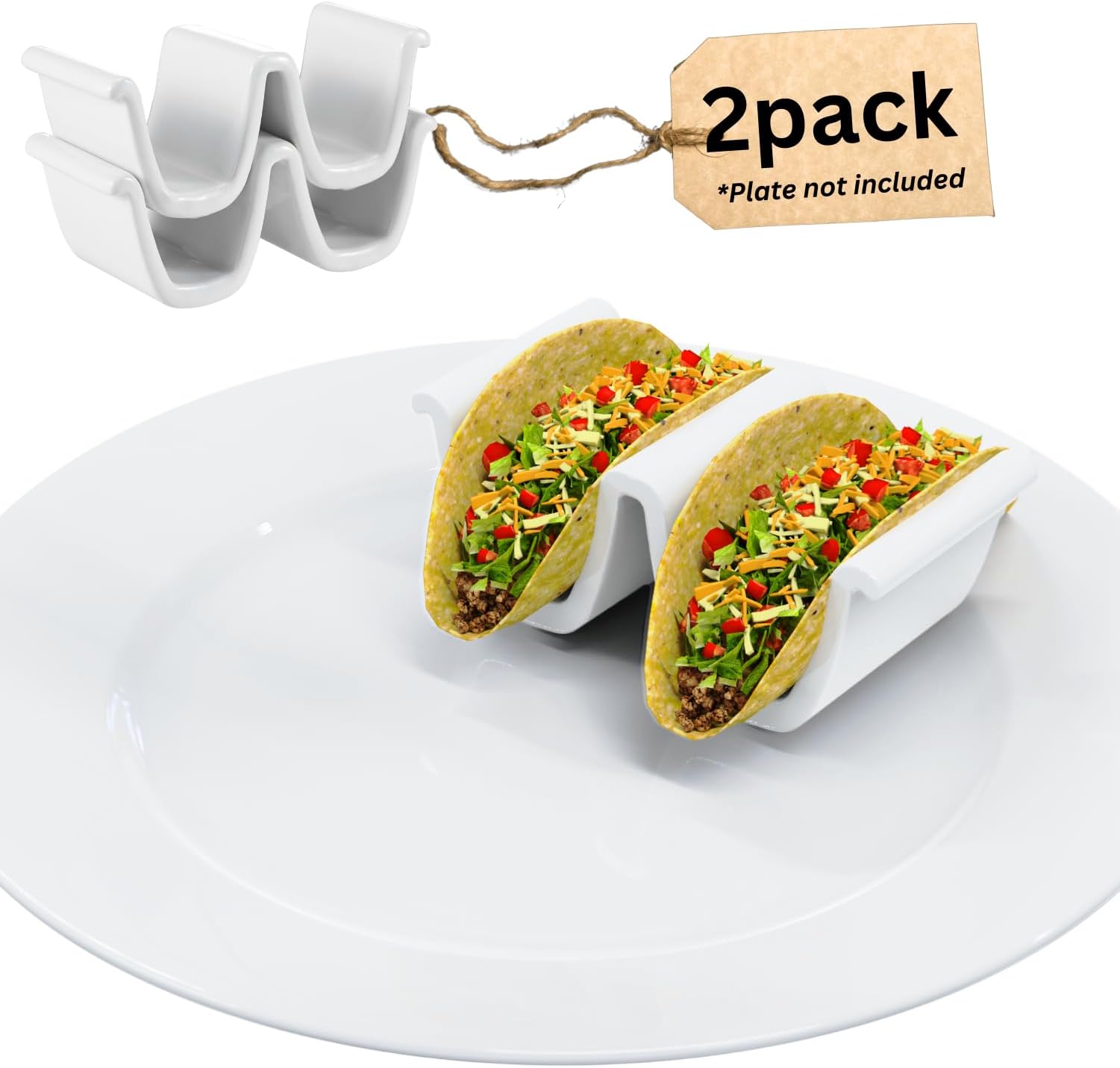 Amazon.com: Bico Havana Ceramic Taco Holder, Taco Stand Rack Tray ...