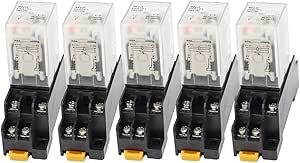 Amazon.com: BIRGI 20set MY2NJ HH52P Small Electromagnetic Relay DC/AC 12V 24V 110V 220V Coil ...