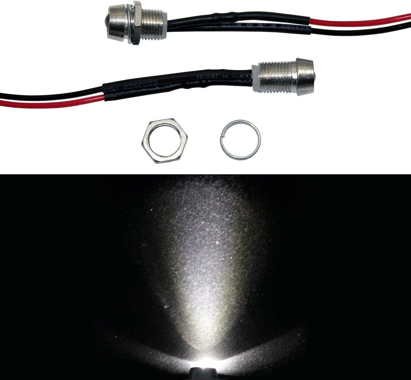 Lumonic 5x LEDs à vis super claires avec résistance pour applications ...