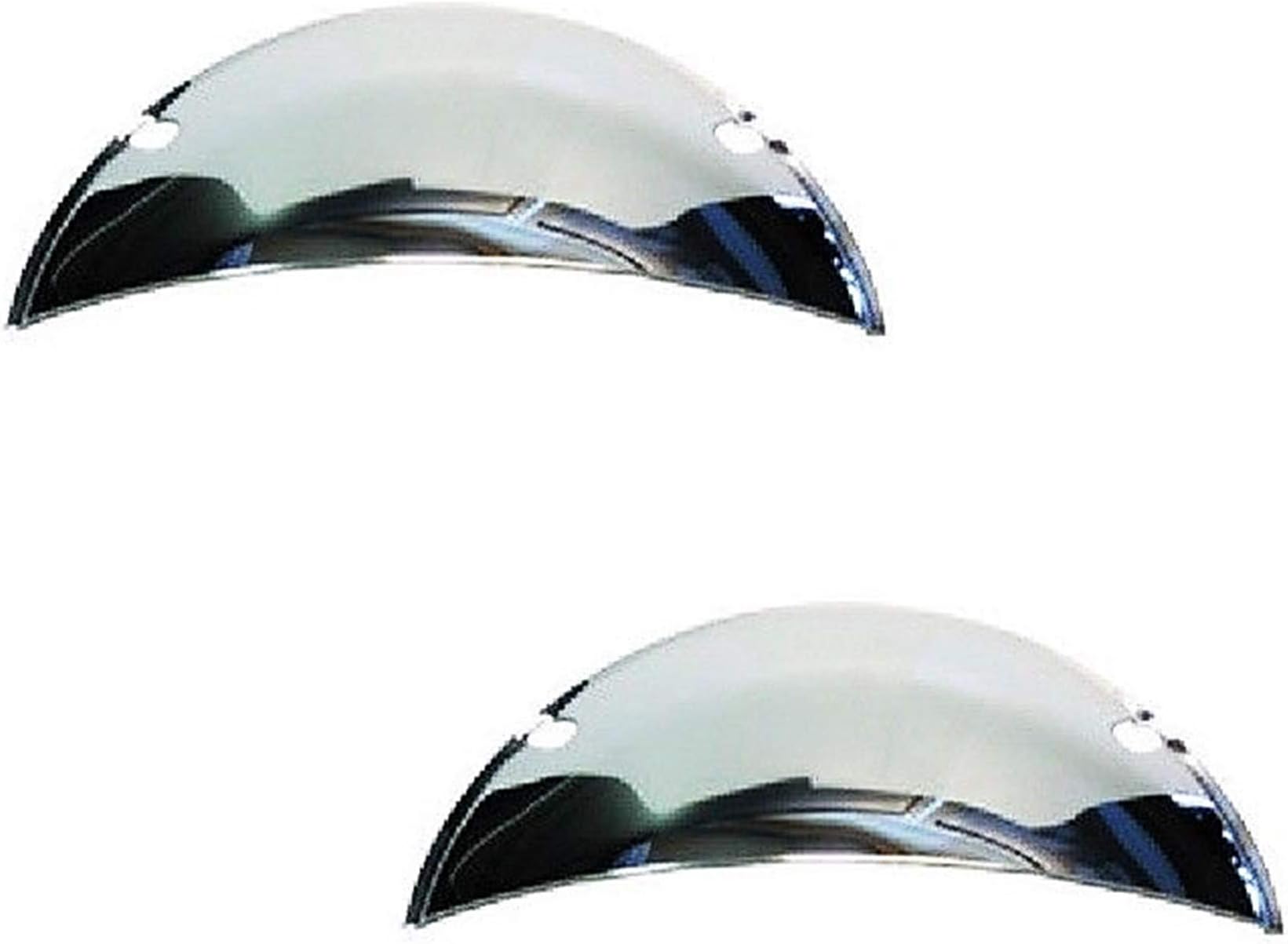 Amazon.com: Octane Lighting 7" Chrome Steel Metal Half Moon Shields ...