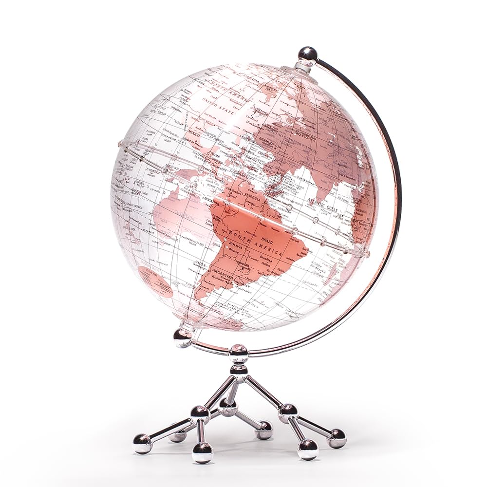 Amazon.com: Decorative 8 Inch Pink World Globe with Stand - Pink Desk ...