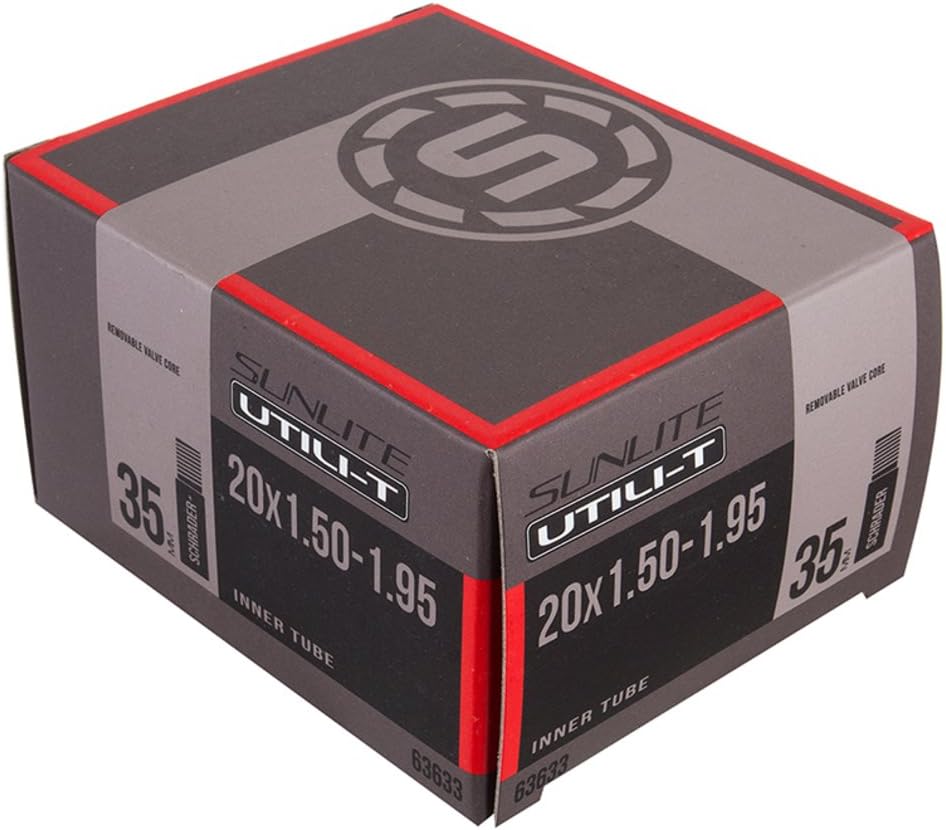 Amazon.com : Sunlite Utili-T Schrader Valve Bicycle Tubes, 20 x 1.50-1. ...